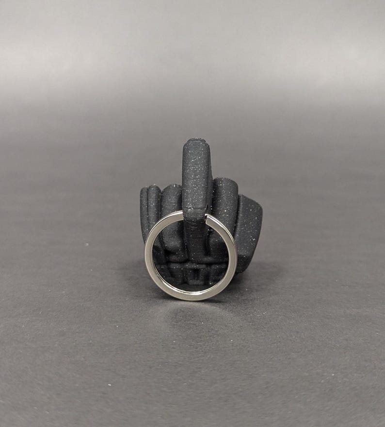 Middle Finger Keychain - Etsy