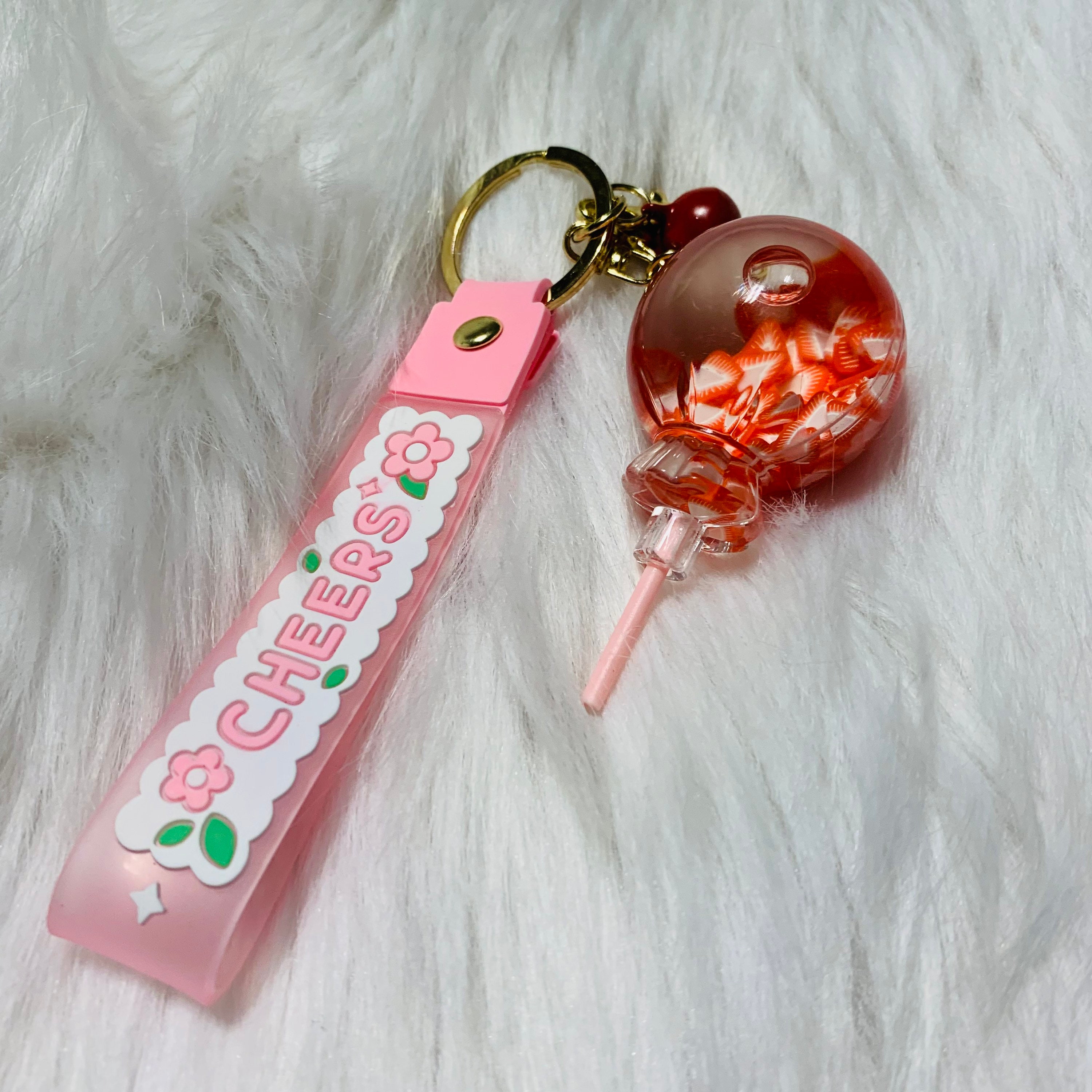 Fruit Lollipop Keychain, Candy Accessory, Key Ring Holder, Fruit Charm ...