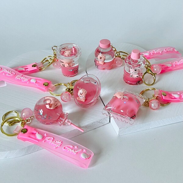 Liquid Keychain - Etsy