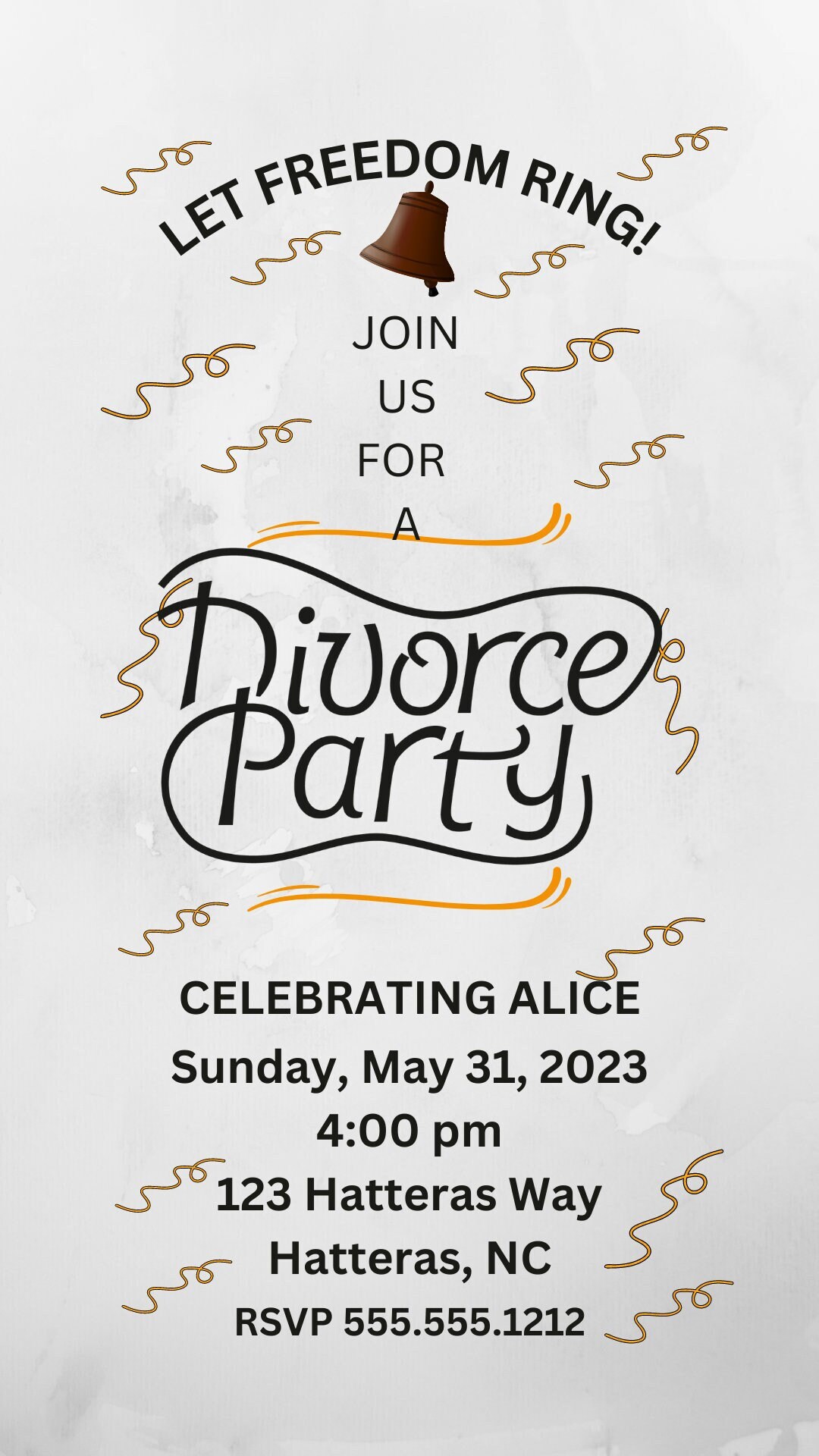 Divorce Party Invitation, Divorce Party Digital Template, Ditable ...