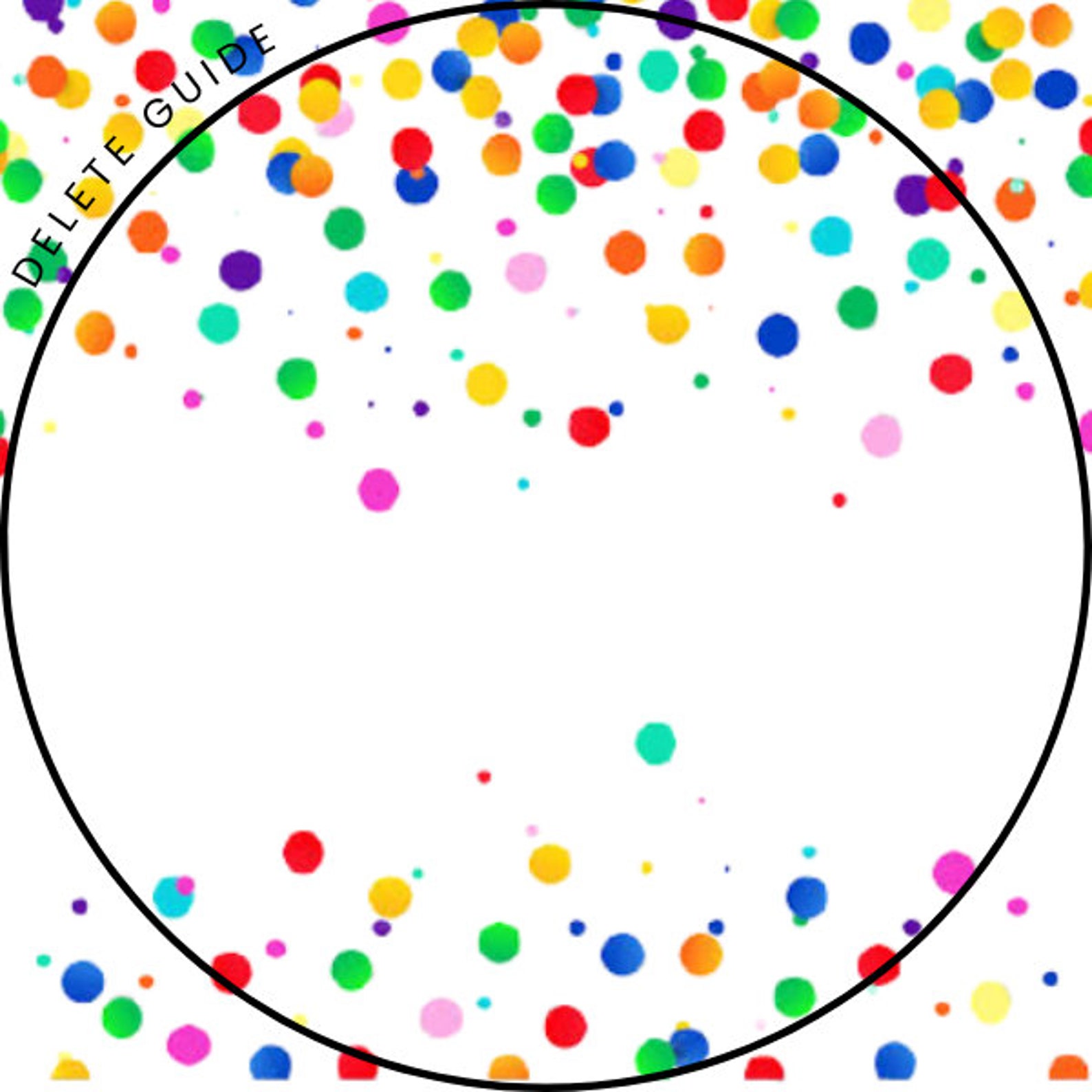 Printable Confetti Cupcake Topper, Rainbow Cupcake Topper, Confetti ...