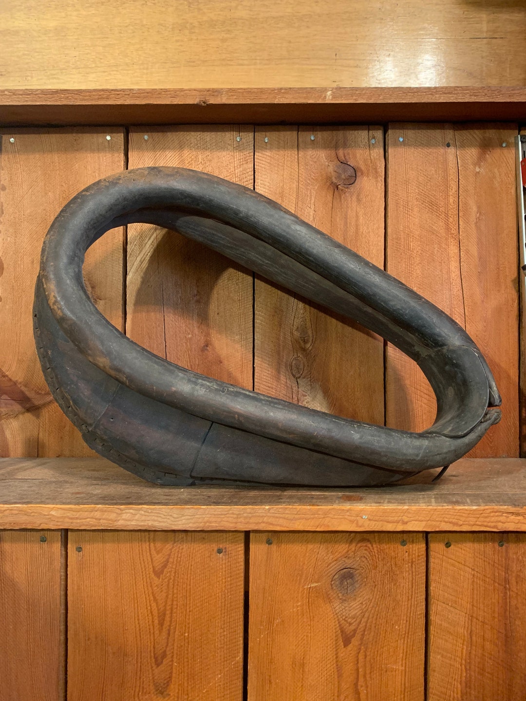 Vintage/antique Leather Horse Collar | Leather Harness Yoke Collar ...