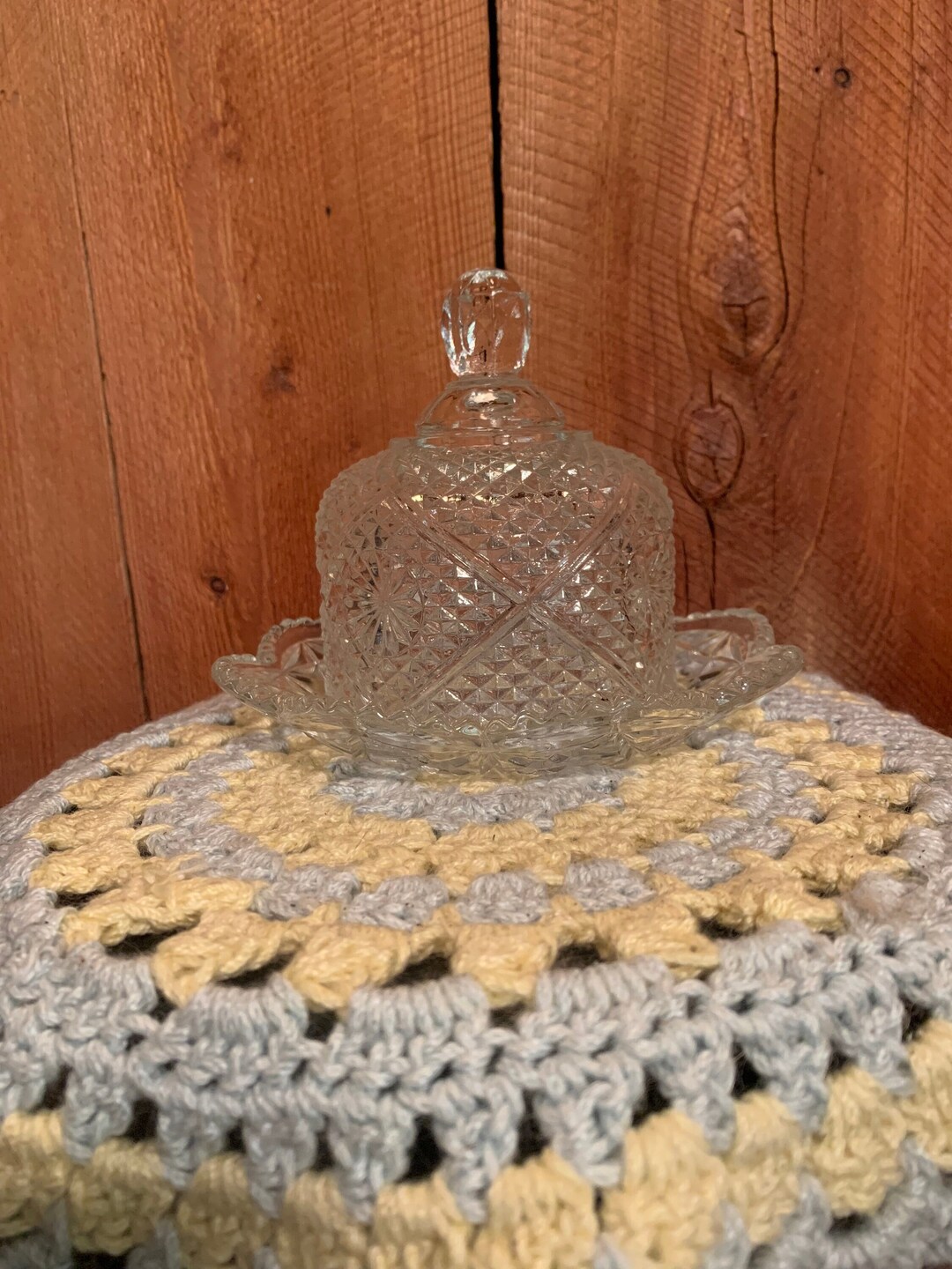 Vintage 1970s Covered Avon Butter Dish | Fostoria Crystal Dome Butter ...