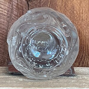 Vintage Art Deco Clear Glass Perfume Bottle Wave Design With Fish ...