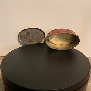 Vintage Small Oval Shaped Mellomints Tin Box | 1940s Orange Tin Can ...