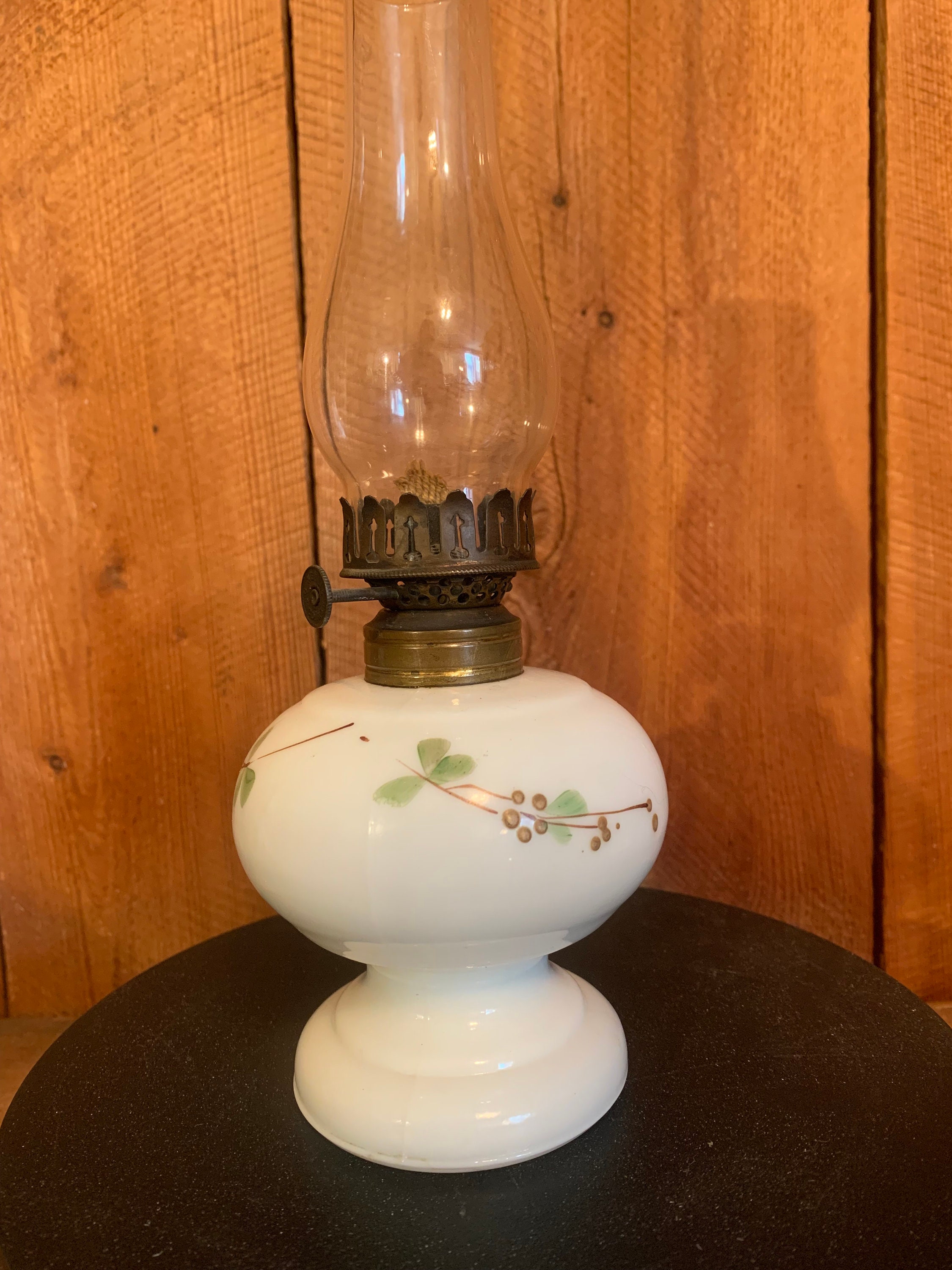 Vintage Miniature Kerosene/oil Lamp | Milk Glass Night Light ...
