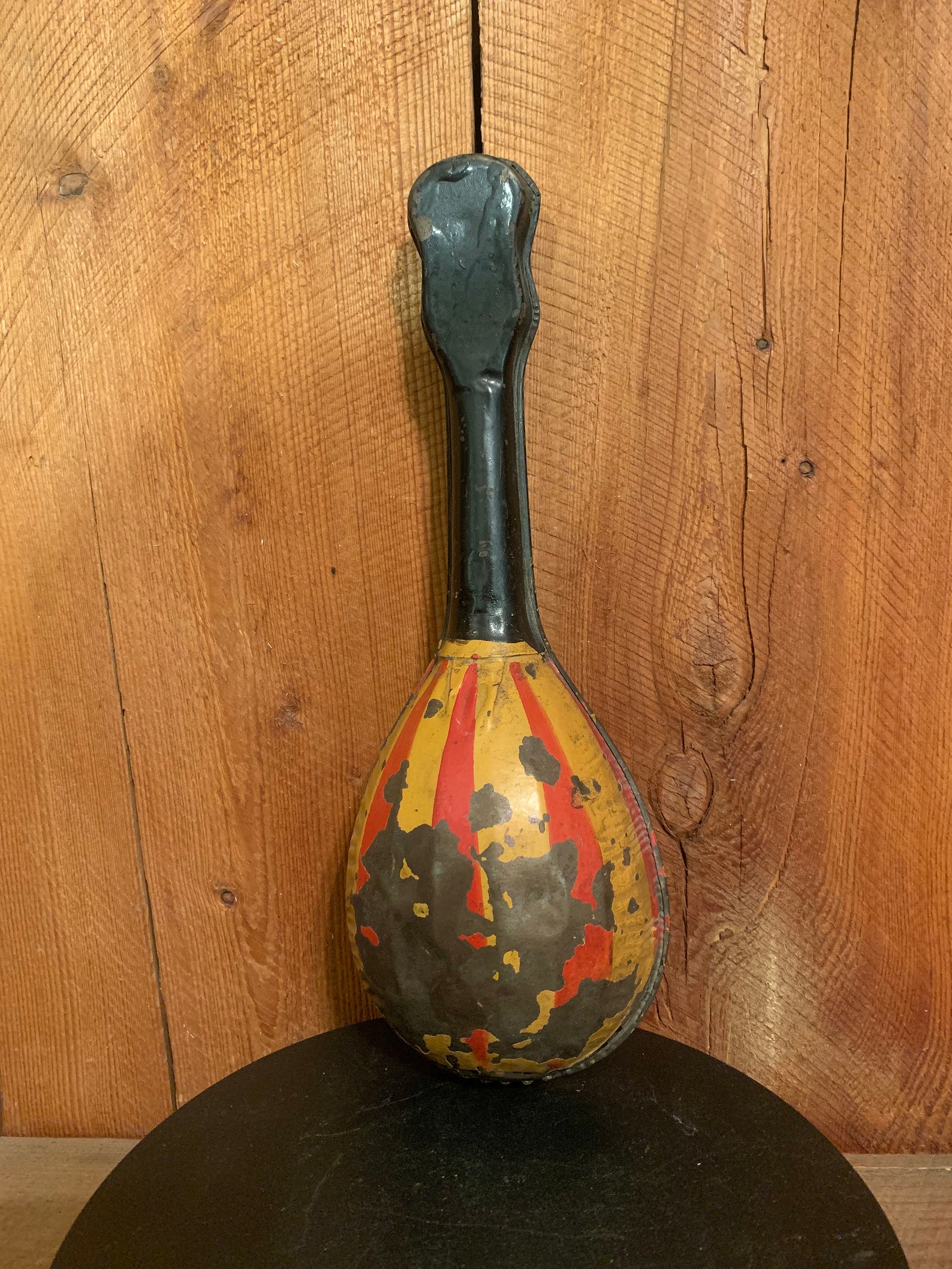 Vintage Painted Kids Tin Mandolin Rustic Metal Kids Toy Four String ...