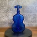 Pair of Vintage Cobalt Violin Glass Bottles | Collectible Cobalt Glass ...