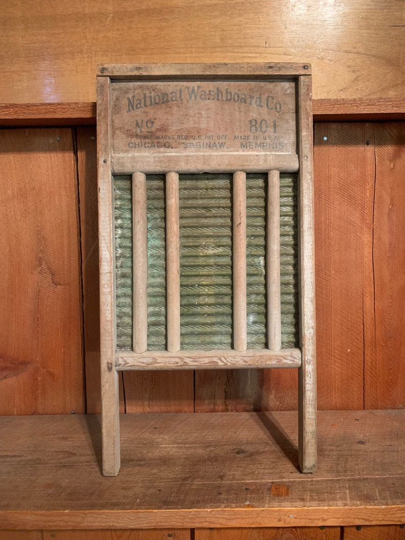 Vintage National Washboard | Number 801 | Brass King Washboard | Made ...