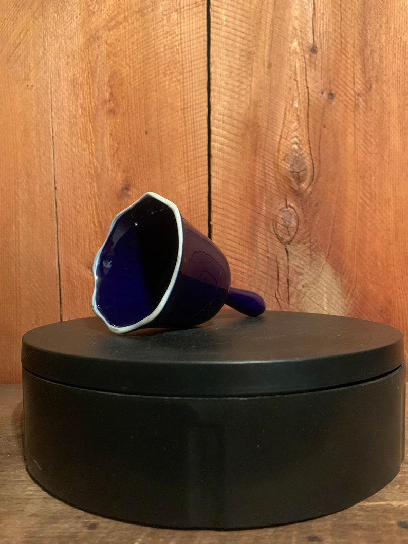 Vintage Porcelain Cobalt Blue Bell With 2 Pheasants and Gold Trim ...