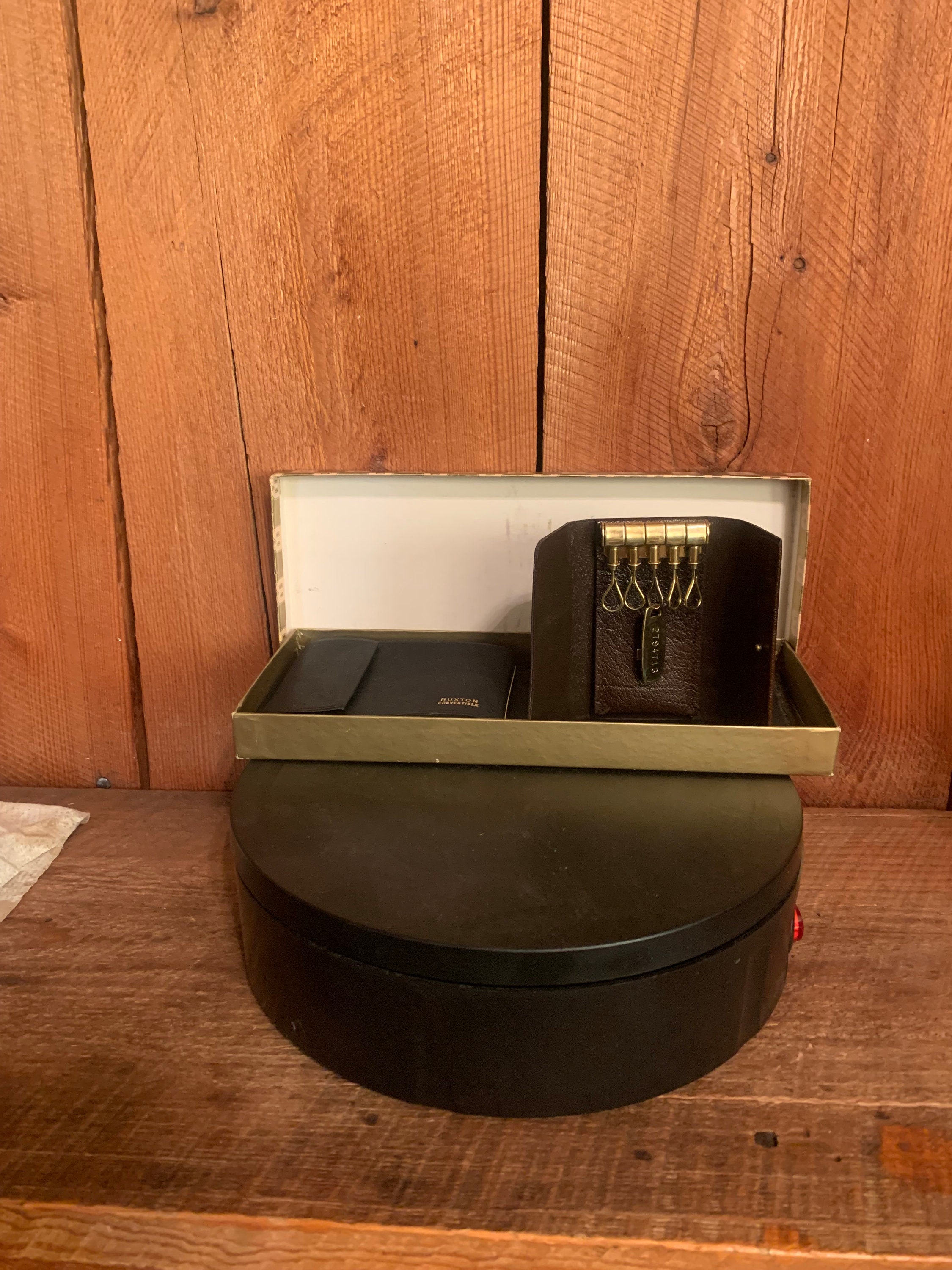 Vintage Black Buxton Convertible Wallet & Brown Rolfs Key Kaddy ...