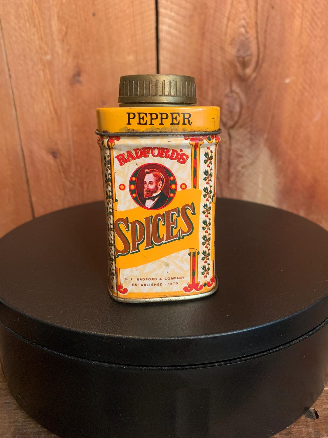 Vintage Tin Radford’s Spices Pepper Shaker | Antique Metal Pepper Box ...