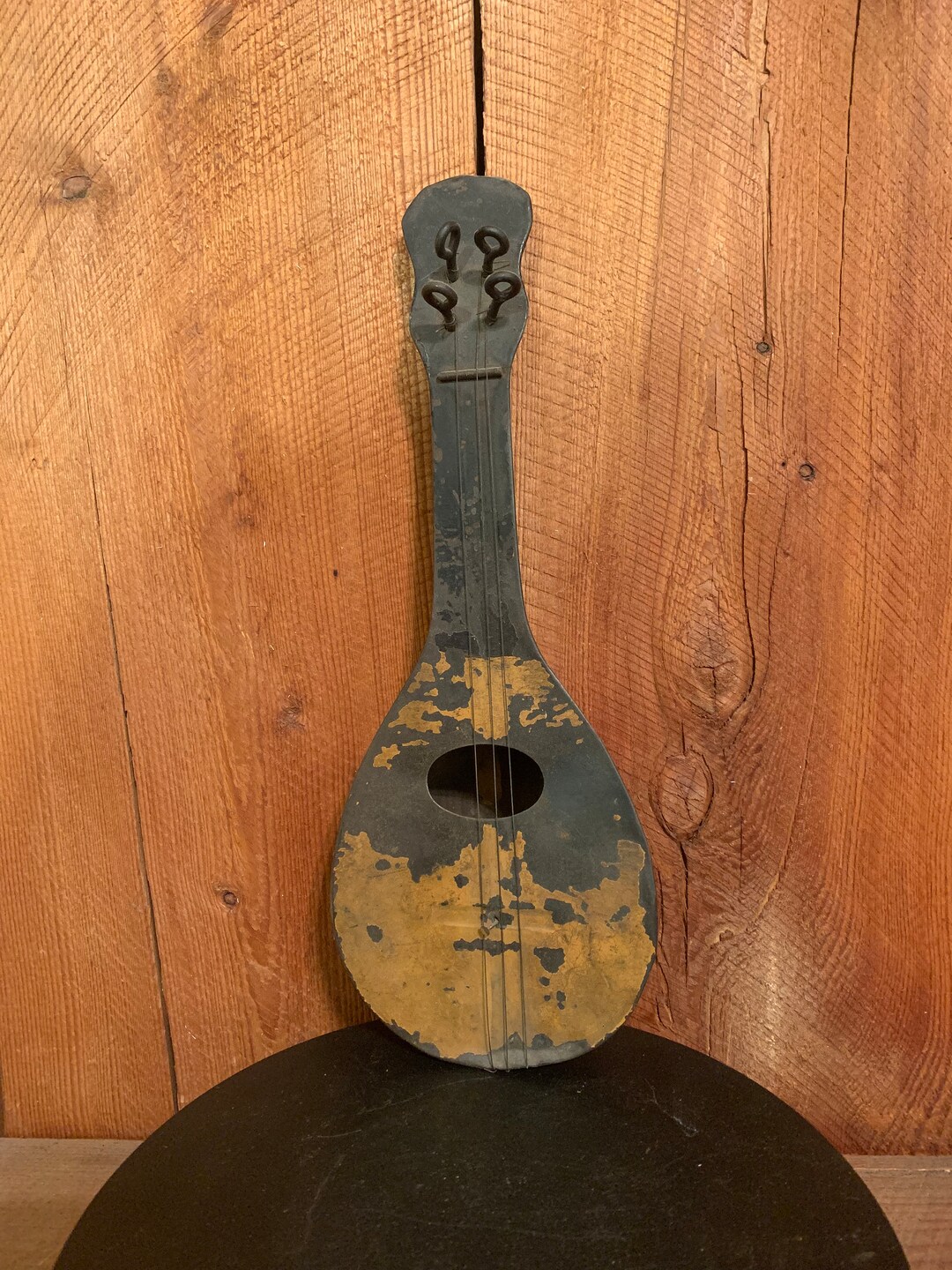 Vintage Painted Kids Tin Mandolin Rustic Metal Kids Toy Four - Etsy