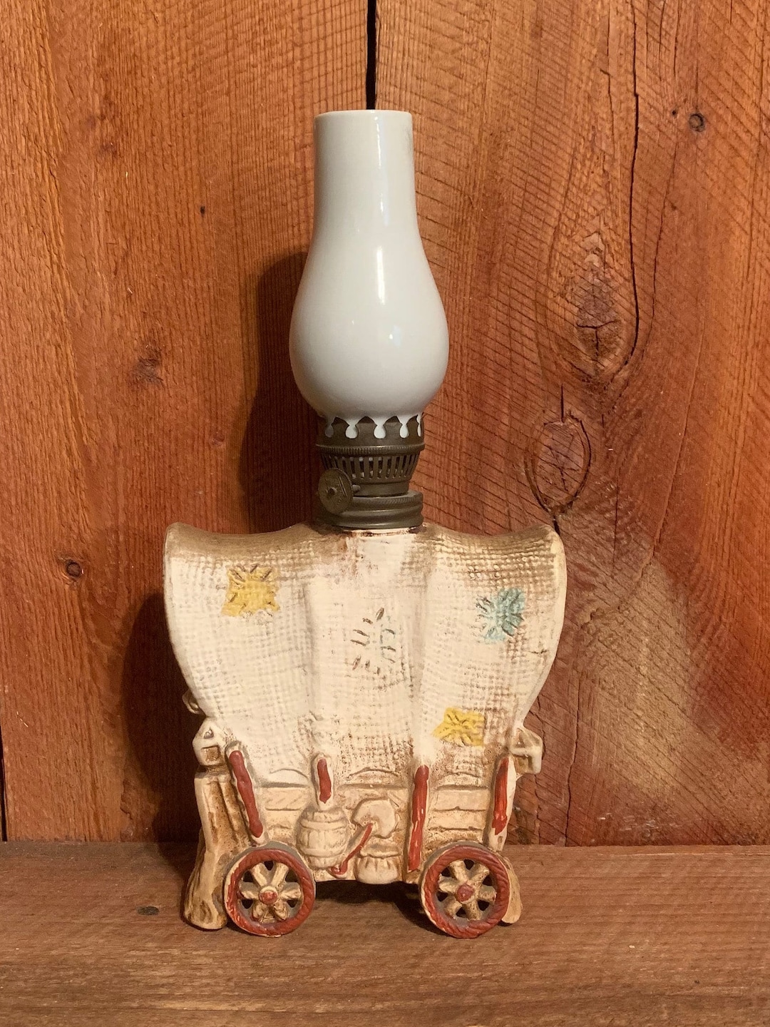 Mini Covered Wagon Oil Lamp Rustic Old Covered Wagon Kerosene Lamp Mini ...