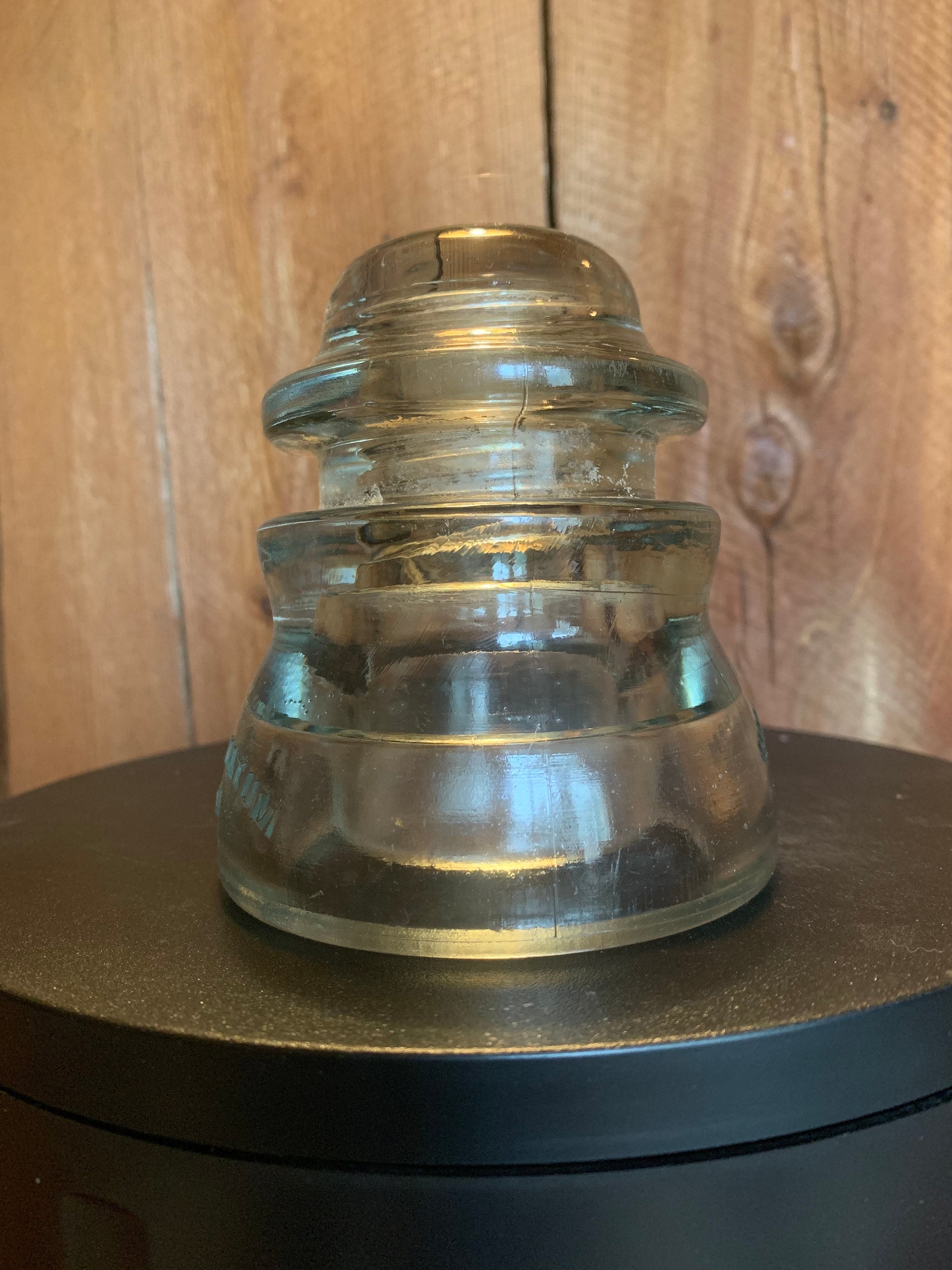 Vintage Whitall Tatum 1940s Clear Glass Insulator | Clear Insulator ...