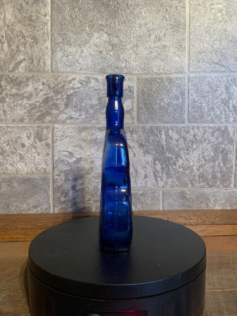Pair of Vintage Cobalt Violin Glass Bottles | Collectible Cobalt Glass ...