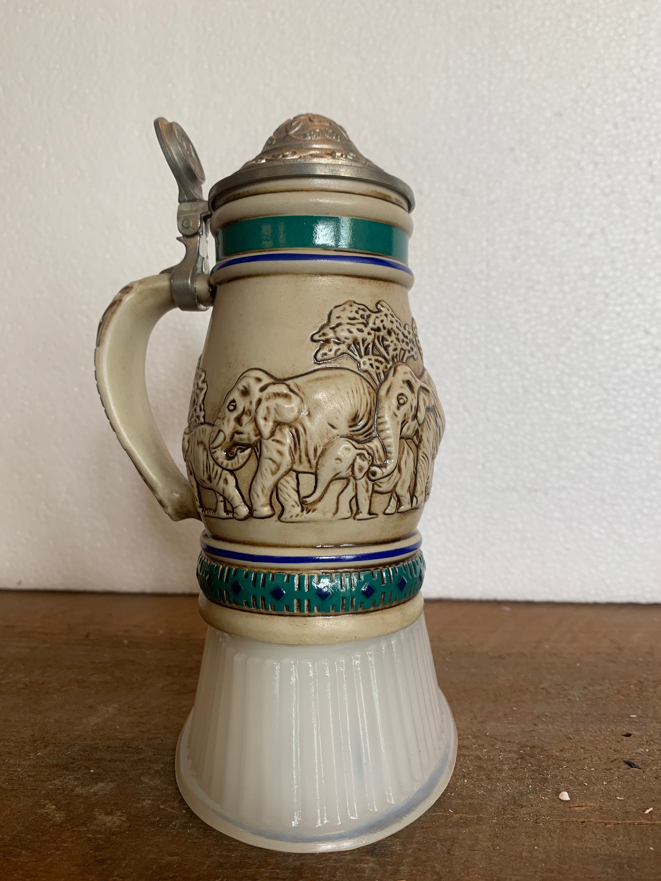 Vintage Ceramic Endangered Species Avon Steins | Small Lidded Mugs ...