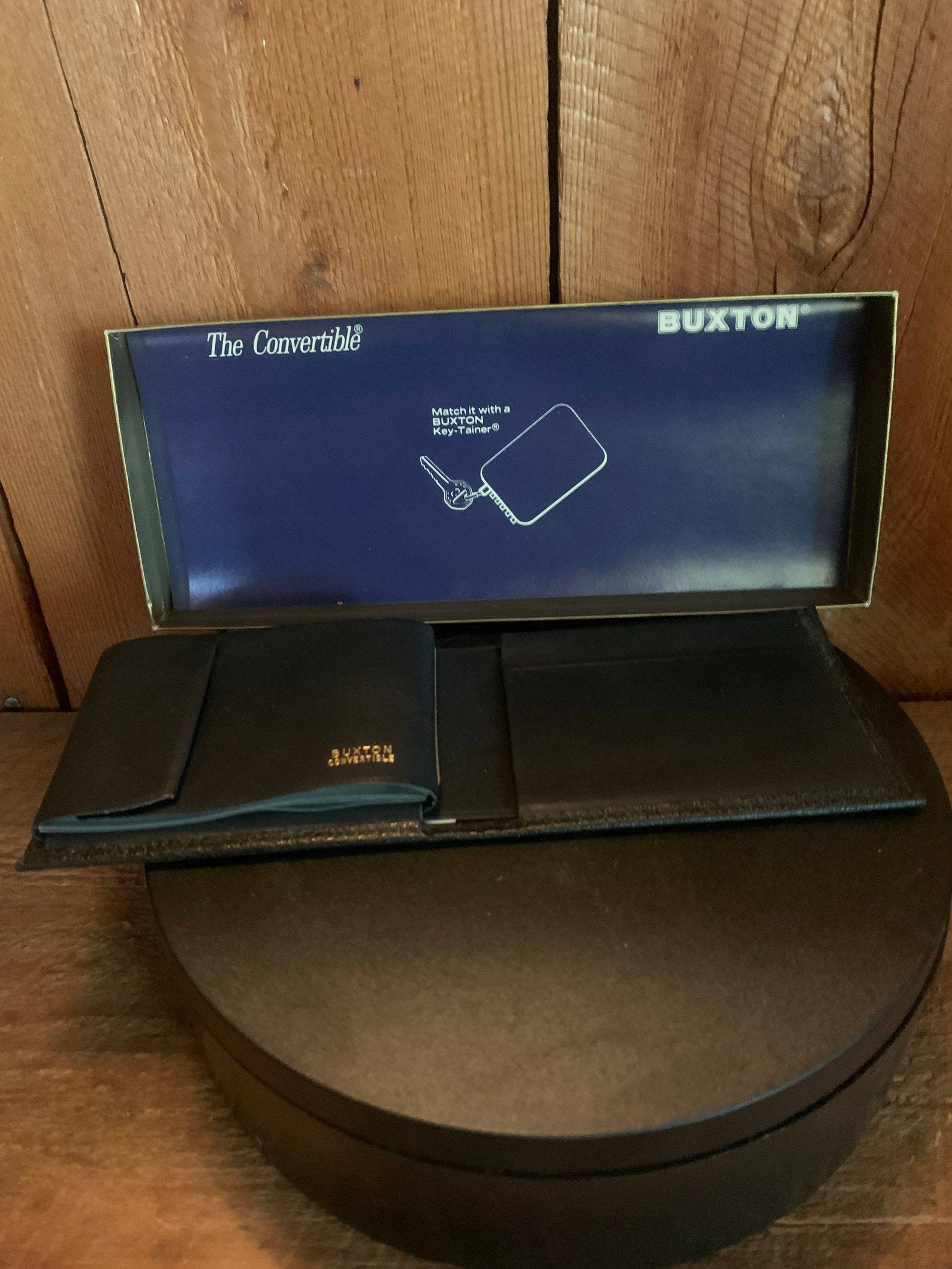 Vintage Black Buxton Convertible Wallet & Brown Rolfs Key Kaddy ...