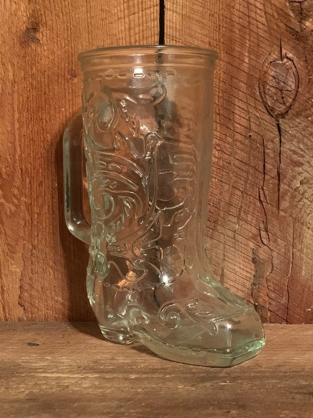 Vintage Libbey Canada Clear Glass Cowboy Boot Beer Mug | 1970s Era ...