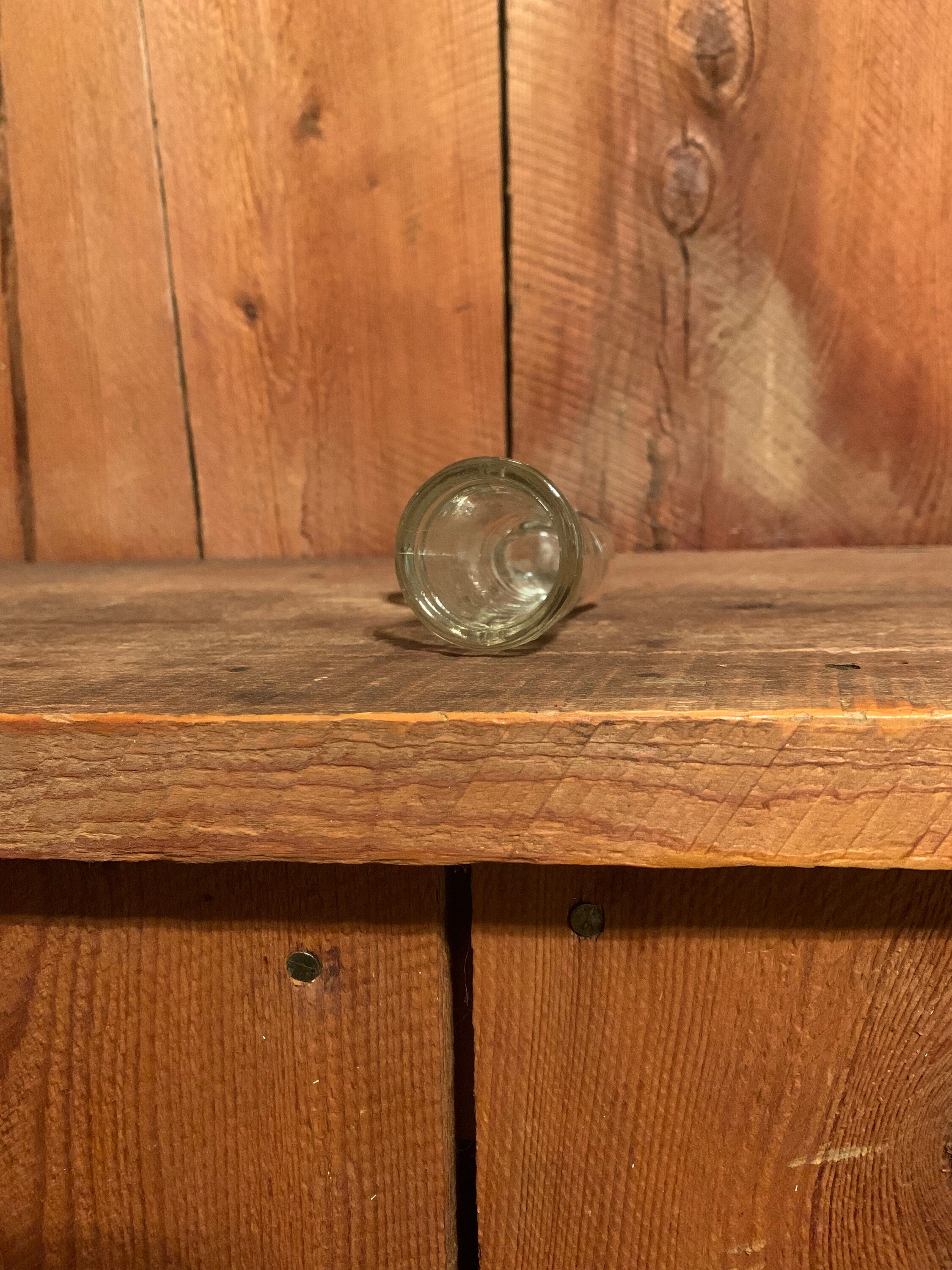 Vintage Small Clear Glass Boot Holds One Ounce of Liquid Unique Shot ...