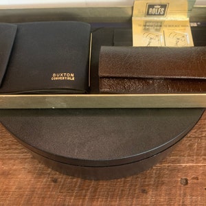Vintage Black Buxton Convertible Wallet & Brown Rolfs Key Kaddy ...