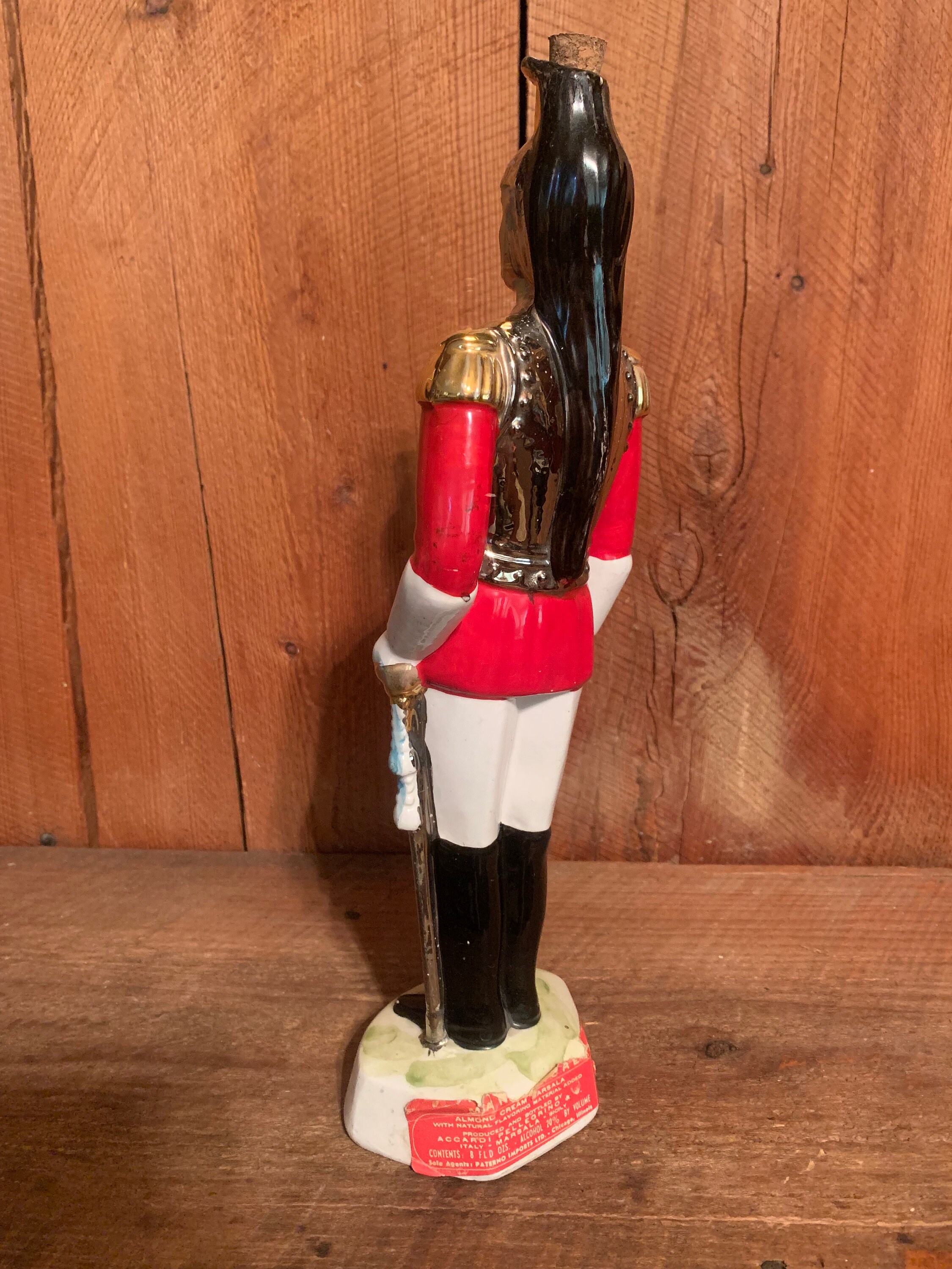 Vintage Sicilian Gold Italian Royal Guard Figurine Wine Bottle ...