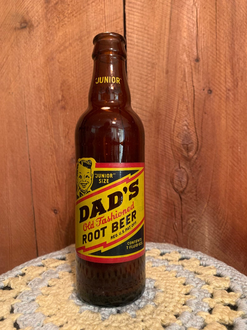 Vintage Dads Old Fashioned Root Beer Bottle Junior Size | Mid Century 7 ...