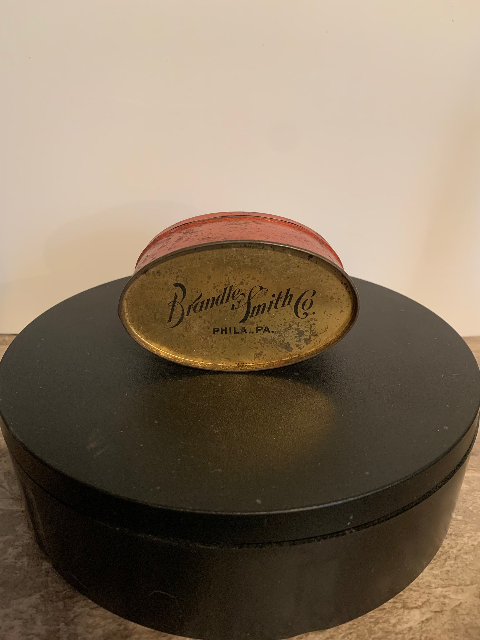 Vintage Small Oval Shaped Mellomints Tin Box | 1940s Orange Tin Can ...