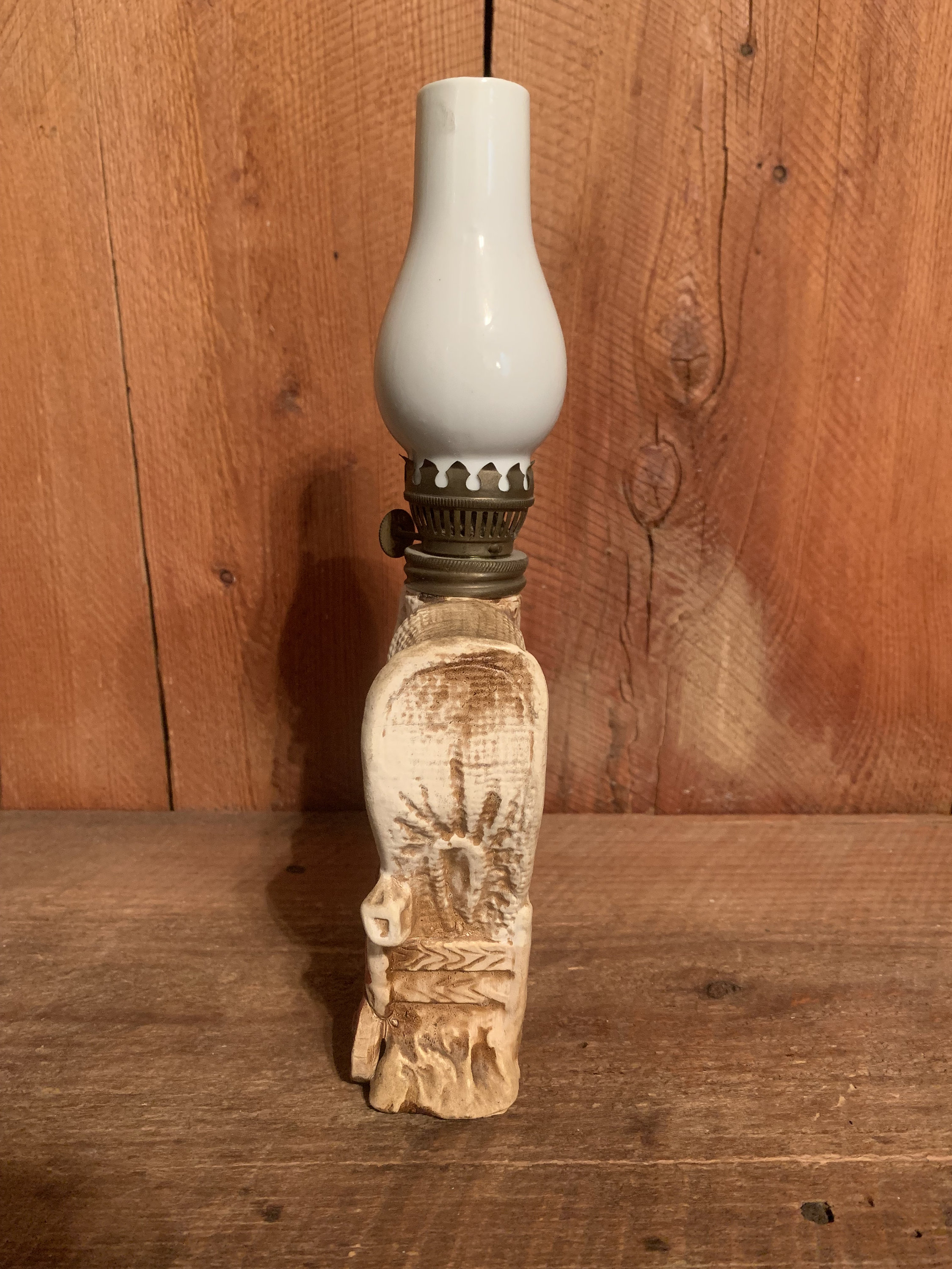 Mini Covered Wagon Oil Lamp | Rustic Old Covered Wagon Kerosene Lamp ...