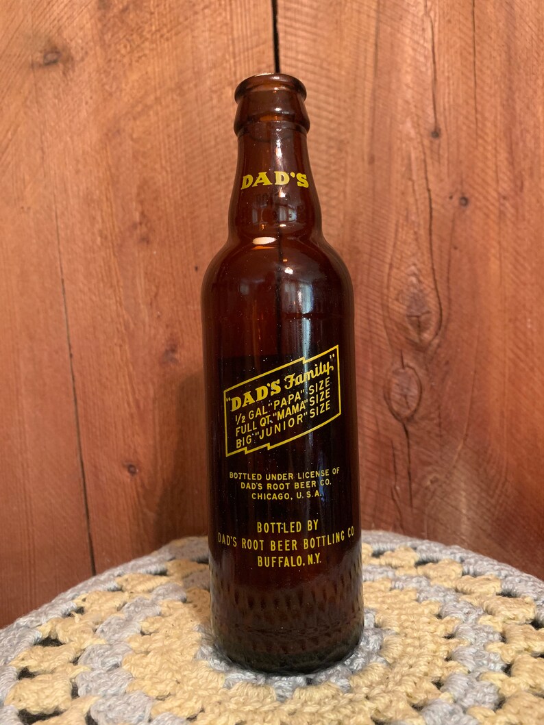 Vintage Dads Old Fashioned Root Beer Bottle Junior Size | Mid Century 7 ...