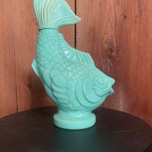 Vintage Avon Milk Glass Green Cologne Bottle | Koi Fish Perfume Bottle ...