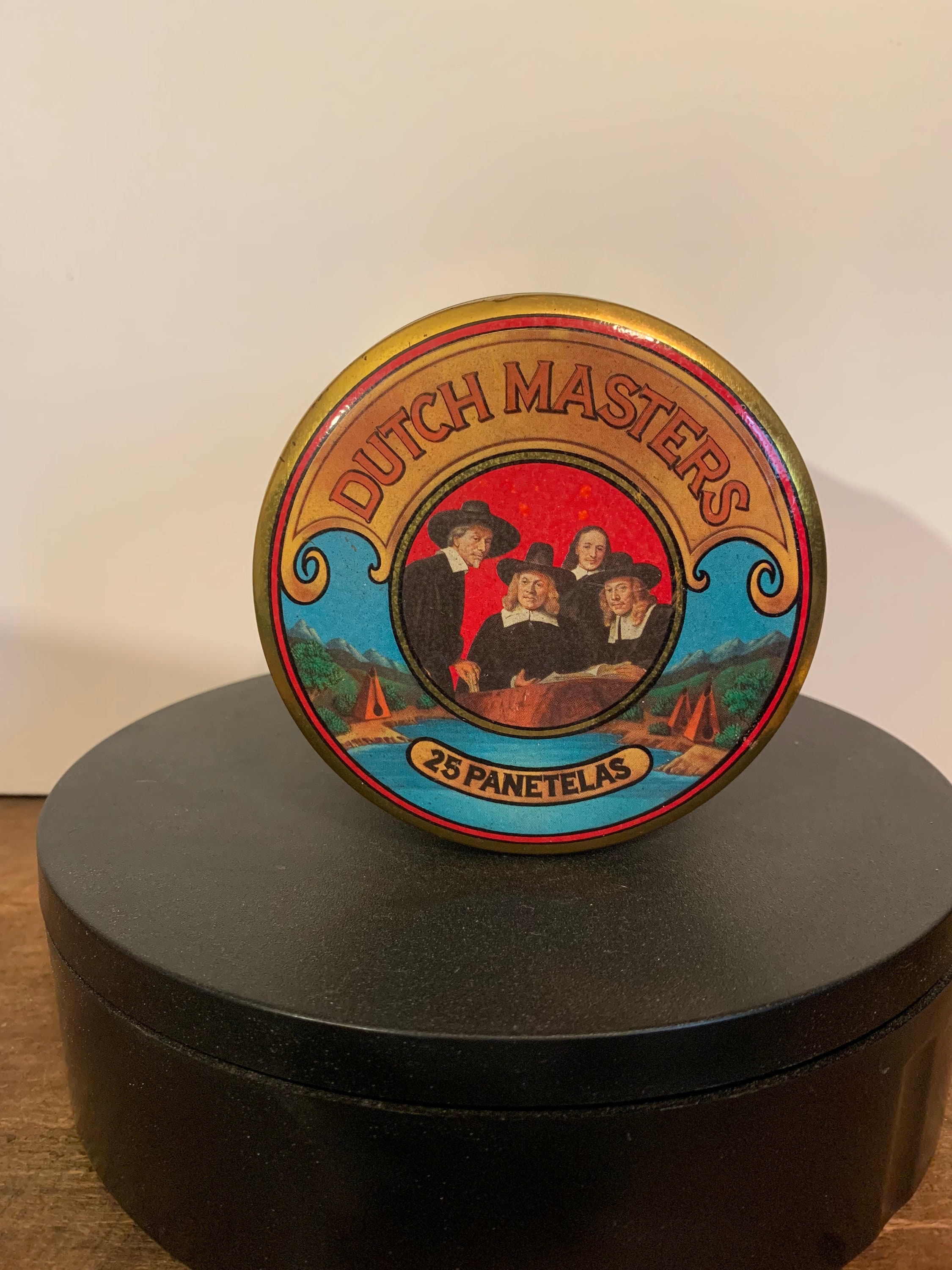 Vintage Dutch Masters Cigar Tin 25 Panetela Can Steel Can With Picture ...