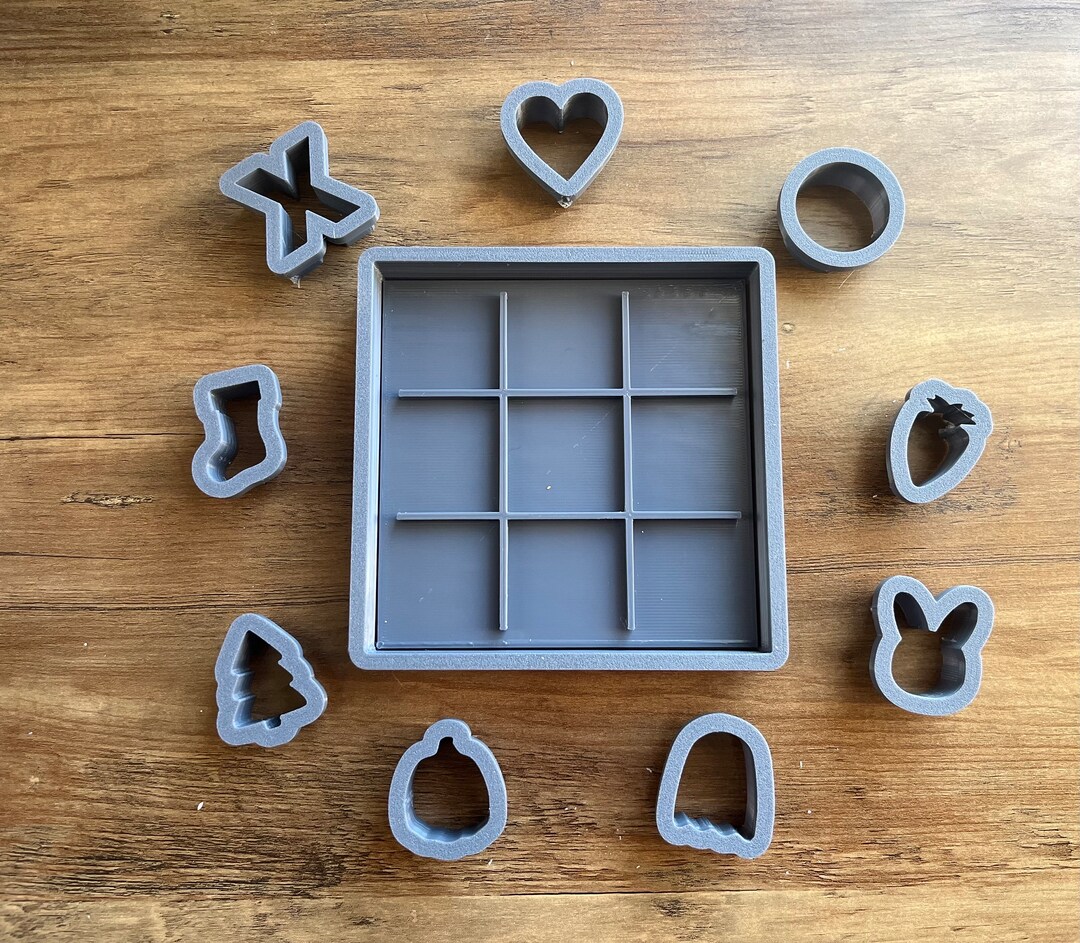 Multi Holiday Tic Tac Toe Cookie Cutter Set - Valentines Day - Easter ...