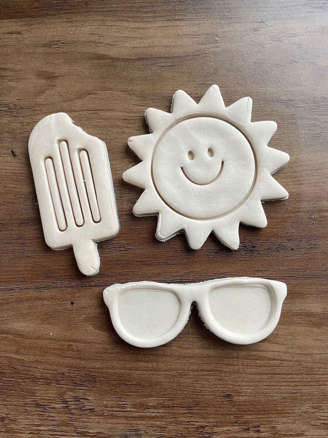 Summer Beach Theme Cookie Cutter and Stamp Set - Sun - Sunglasses ...