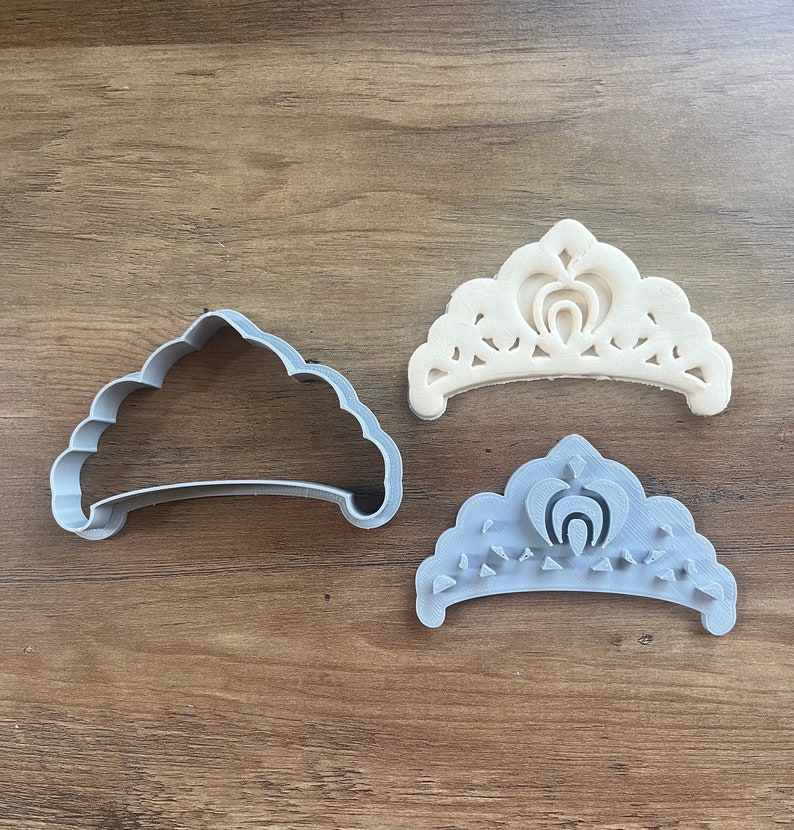 Princess Cookie Cutter and Stamp Set - Dress - Tiara - Wand - Glass ...