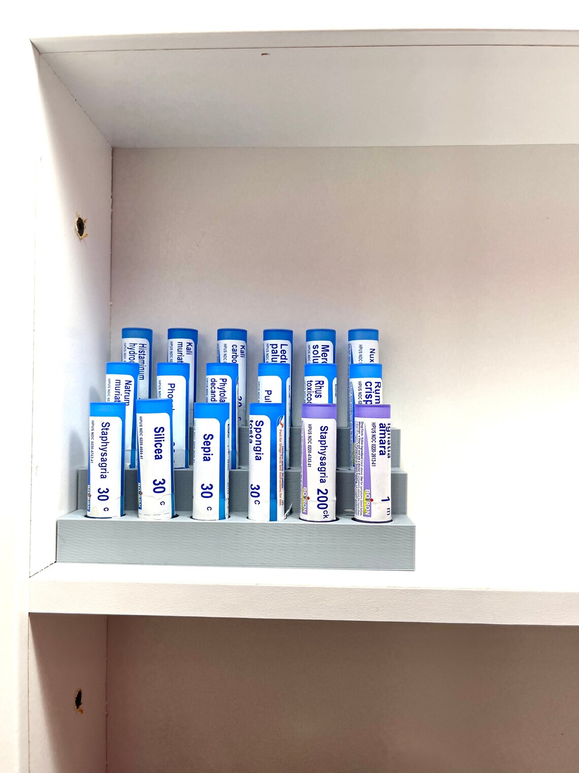 Homeopathic Remedy Storage - 3 Tier - Bottle Holder - Stores 18 ...