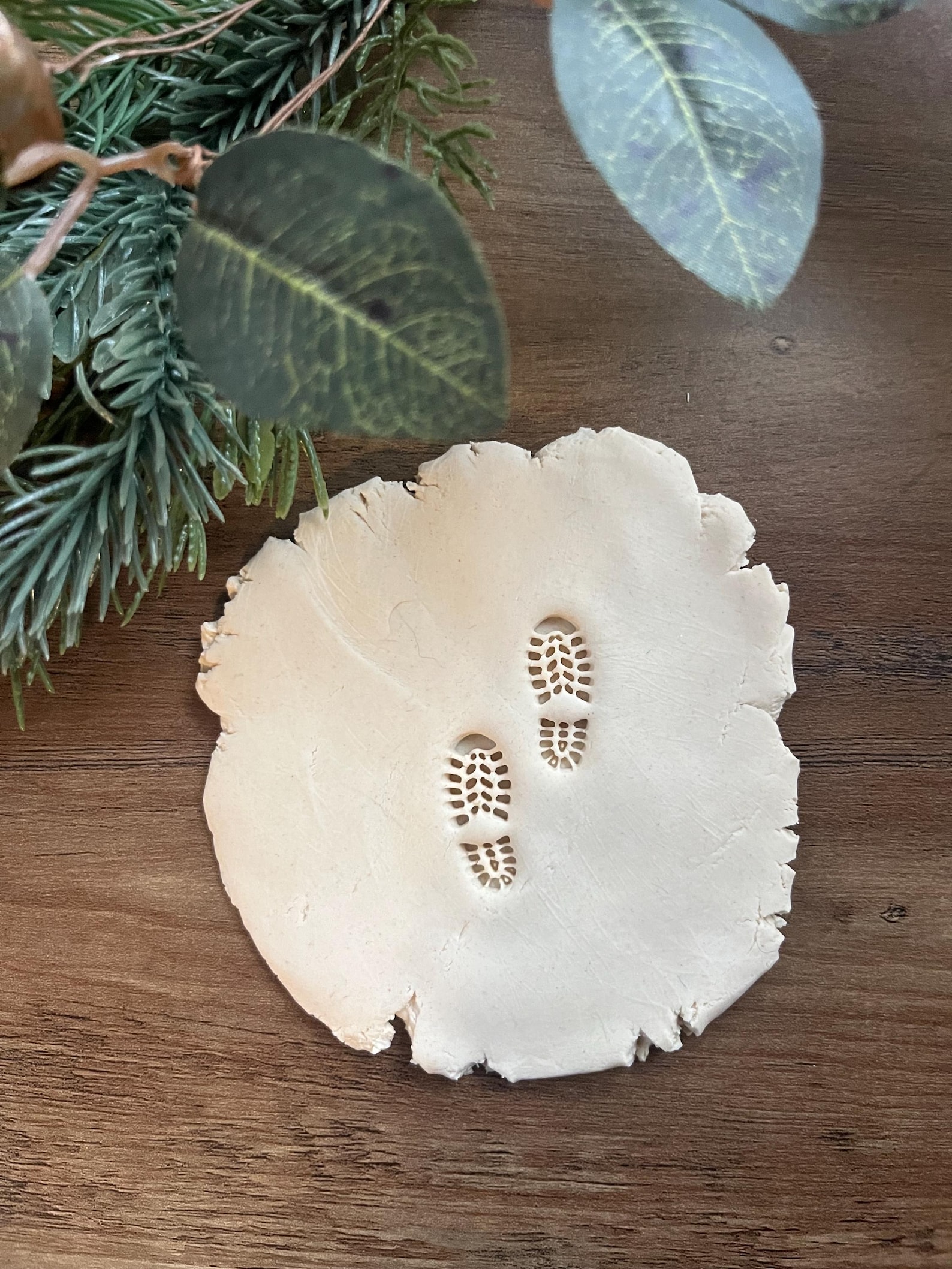 Santa Boot Prints Stamp - Christmas Cookies - Santa Footprints - Dusted ...