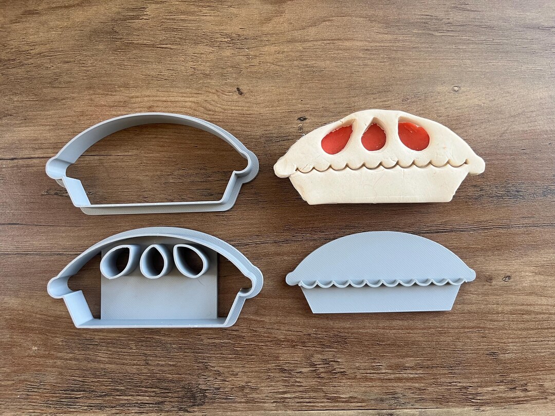 Pie Shaped Cookie Cutter Set With Imprint Stamp - Linzer Cookies ...
