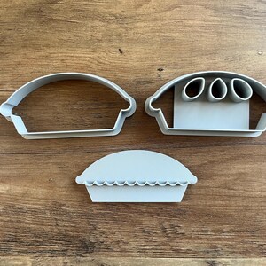 Pie Shaped Cookie Cutter Set With Imprint Stamp Linzer Cookies Sandwich ...