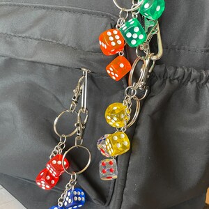Dice Keychain, Dice Keyring, Translucent Dice, Dice Gift, Bunco Gift ...