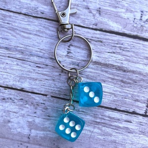 Dice Keychain, Translucent Dice, Neon Dice, Bunco Gift, Poker, Yahtzee ...