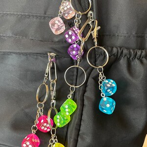 Dice Keychain, Translucent Dice, Neon Dice, Bunco Gift, Poker, Yahtzee ...