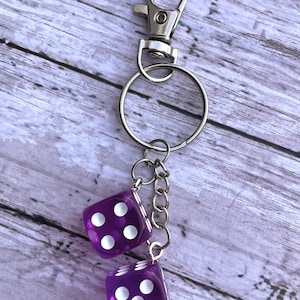 Dice Keychain, Translucent Dice, Neon Dice, Bunco Gift, Poker, Yahtzee ...