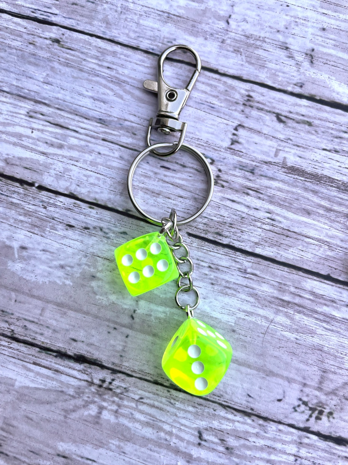 Dice Keychain Translucent Dice Neon Dice Bunco Gift Poker - Etsy