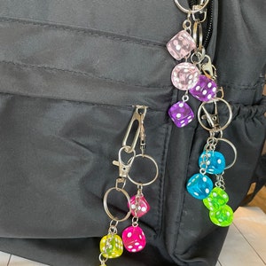 Dice Keychain, Translucent Dice, Neon Dice, Bunco Gift, Poker, Yahtzee ...