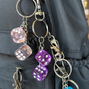 Dice Keychain, Translucent Dice, Neon Dice, Bunco Gift, Poker, Yahtzee ...