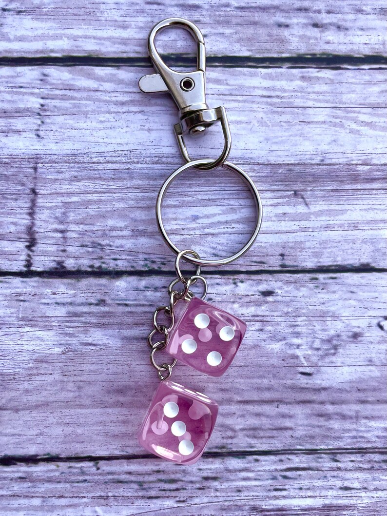 Dice Keychain Translucent Dice Neon Dice Bunco Gift Poker - Etsy