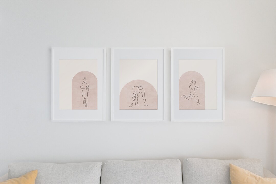 Runner Printable Wall Art | 3 Piece Art Prints | Running Decor | Living ...