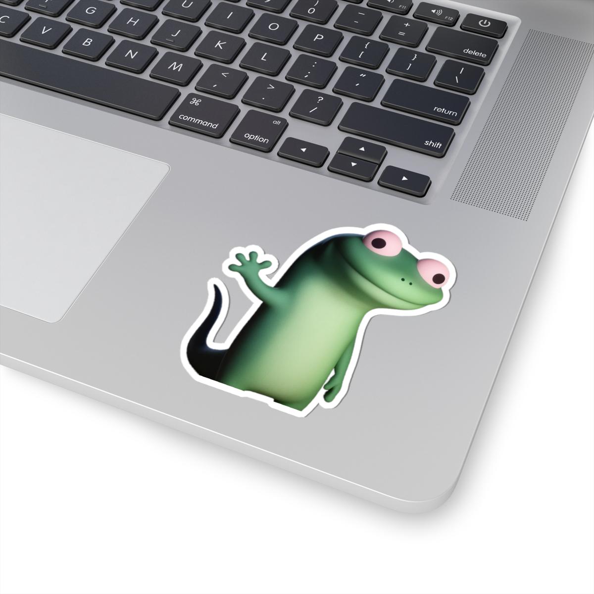 Tiktok Viral Green Lizard Kiss-cut Stickers, Cute Laptop Decor, Kids ...
