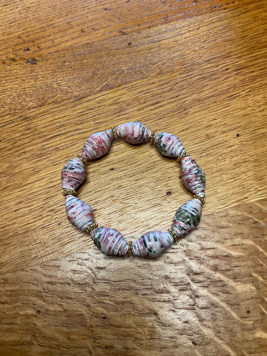 Glued and Resin Varnished Paper Bracelets - Etsy